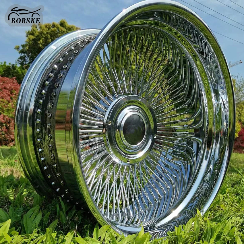 Wholesale 20 22 24 26 Inch Car Spoke Wheel Chrome Aluminum Rims Retro ...