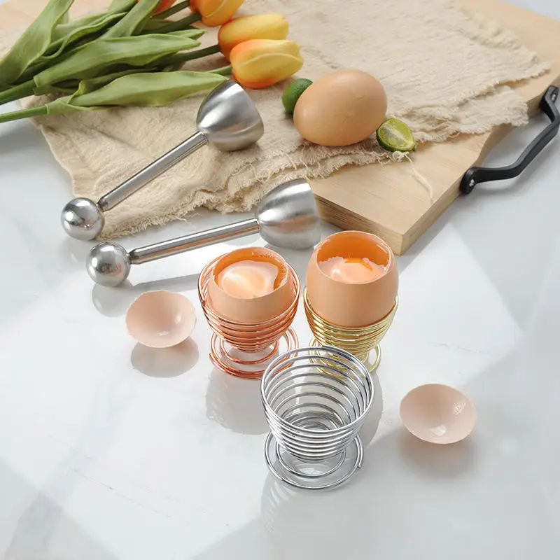 Stainless Steel Boiled Egg Topper Shell Top Cutter Knocker Opener ...
