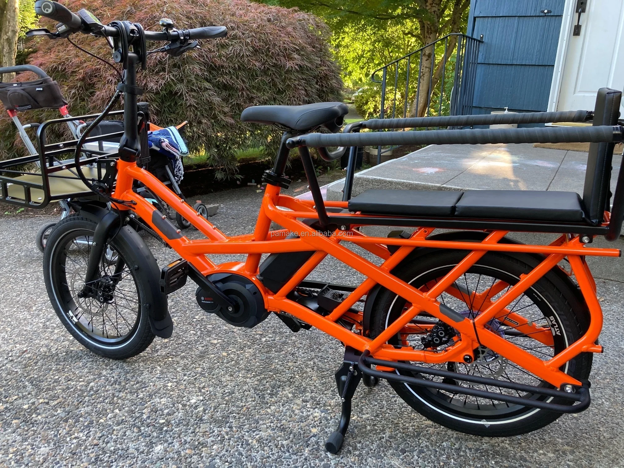 Family Cargo Bike - Long Tail Electric Bike with 48V Motor