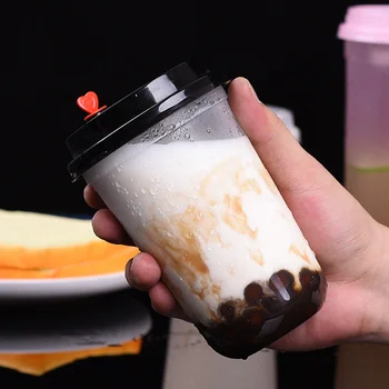 90mm 95mm 500 700cc Custom Logo Bubble Tea Cup Hard Boba Cup Pp U Cup ...