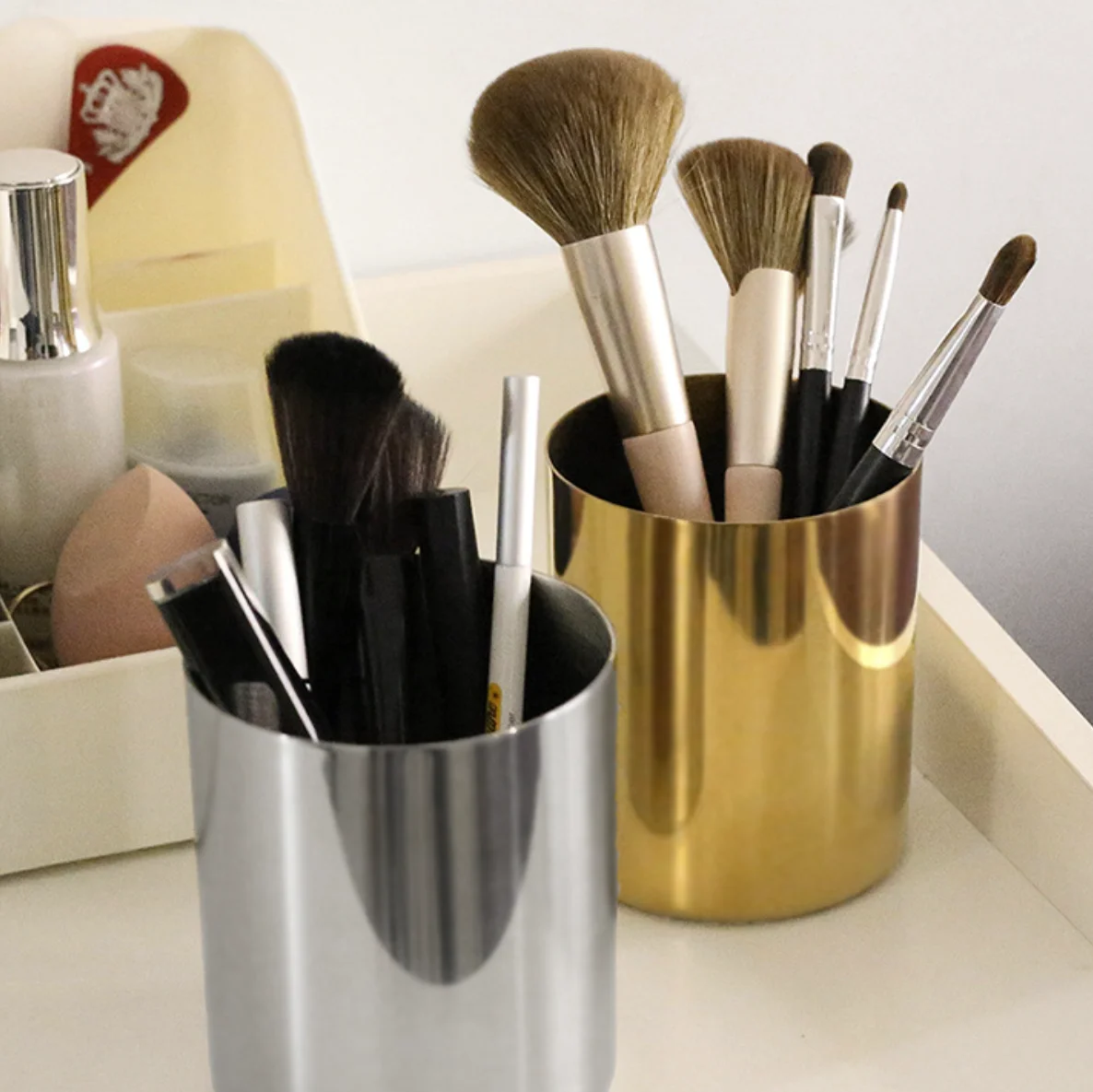Customized Stainless Steel Pencil Holder Metal Stationery Pen Holder ...