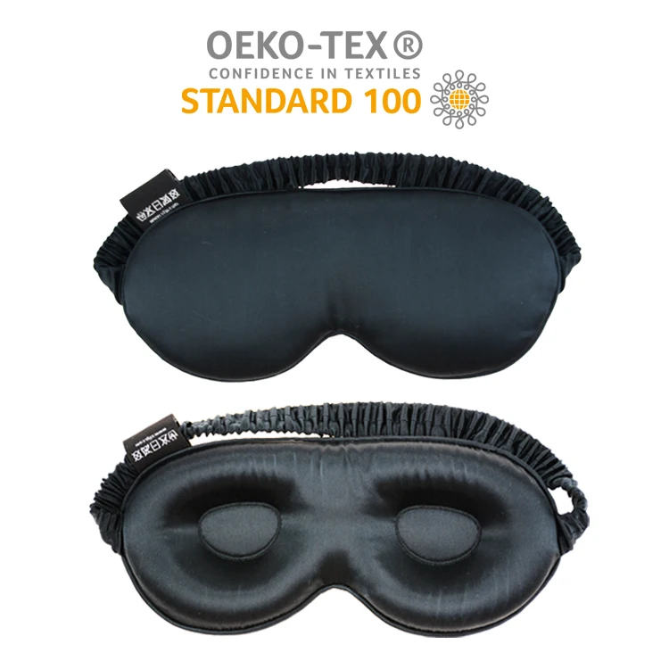 Custom Logo Label Eyemask Silk Contour Sleep Mask Set 100% Mulberry 3d ...