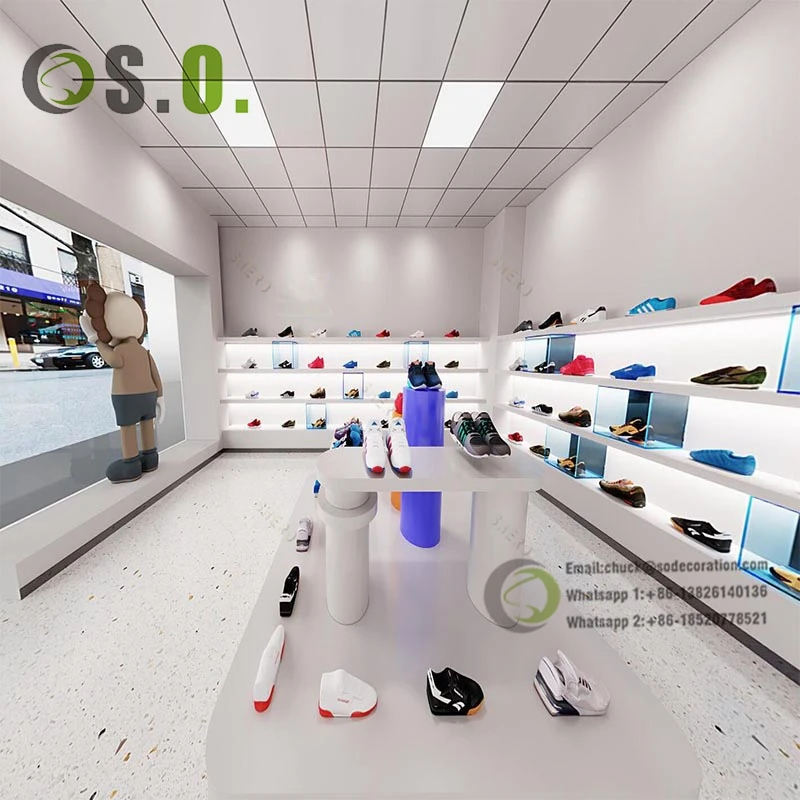 Modern Shoes Shop Interior Design MDF Shoes Showroom Design| Alibaba.com