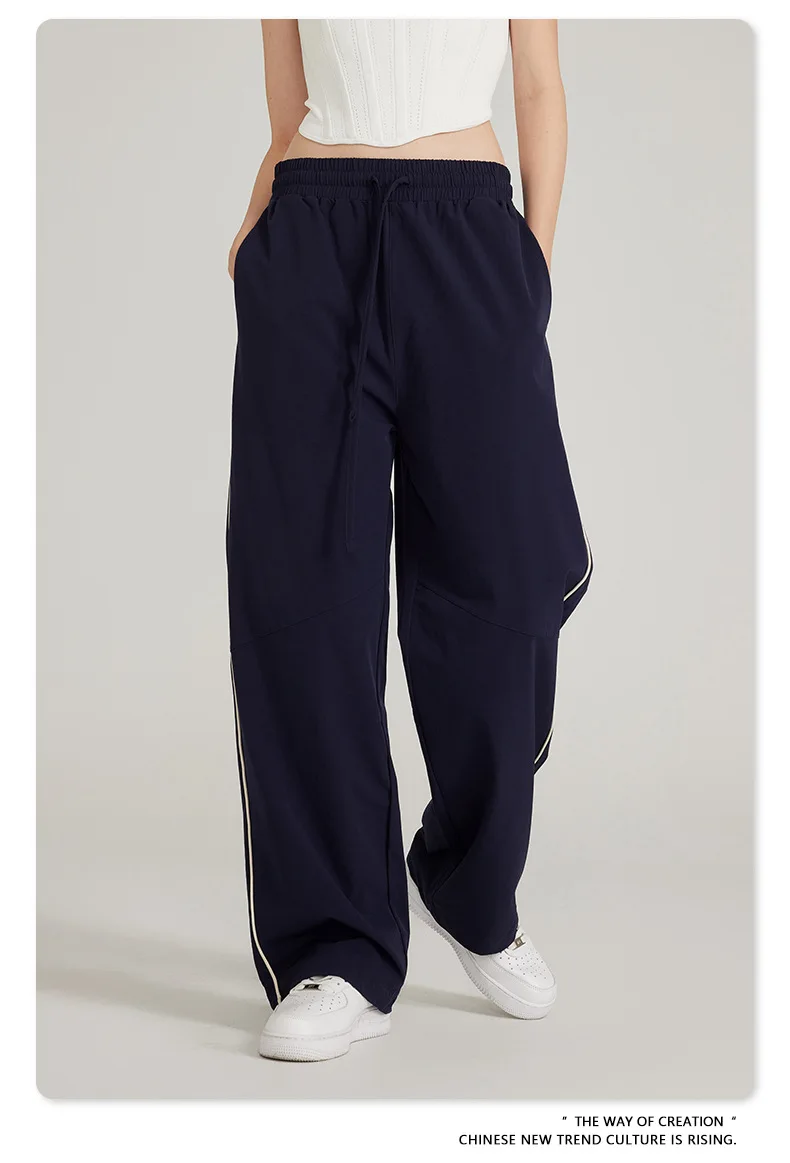 Trousers Design Streetwear Hip Pop Custom Logo Loose Drawstring Track ...