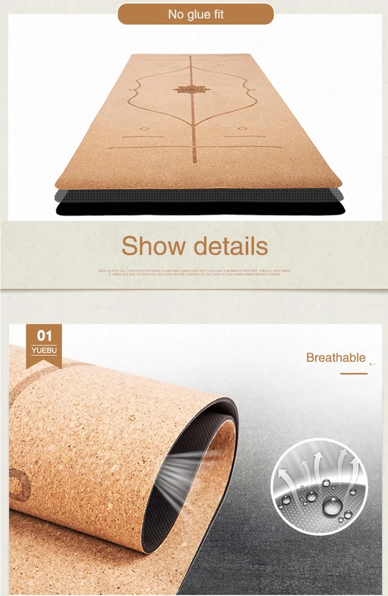 Chenhong Natural Rubber Yoga Mat Cork Wholesale Custom Organic Joga ...