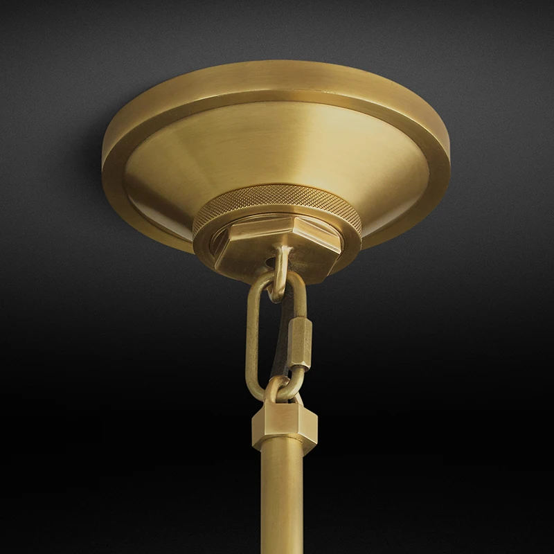 Restoration Pendant Lighting Hardware Industrial Brass Frame Pendant ...