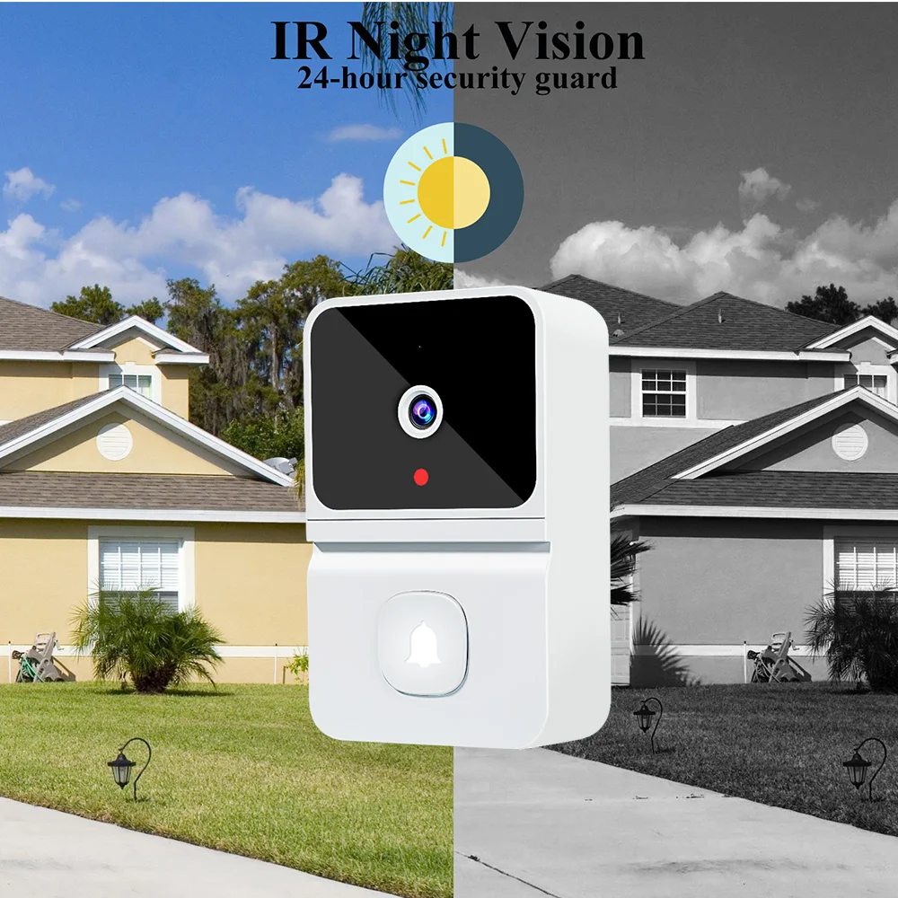 Doorbell Two-way Intercom Remote Message Notification Built-in Battery ...