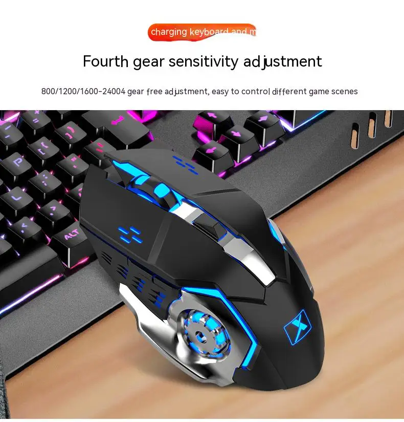 XINMENG K680 RGB Wireless Keyboard and Mouse Set for Esports