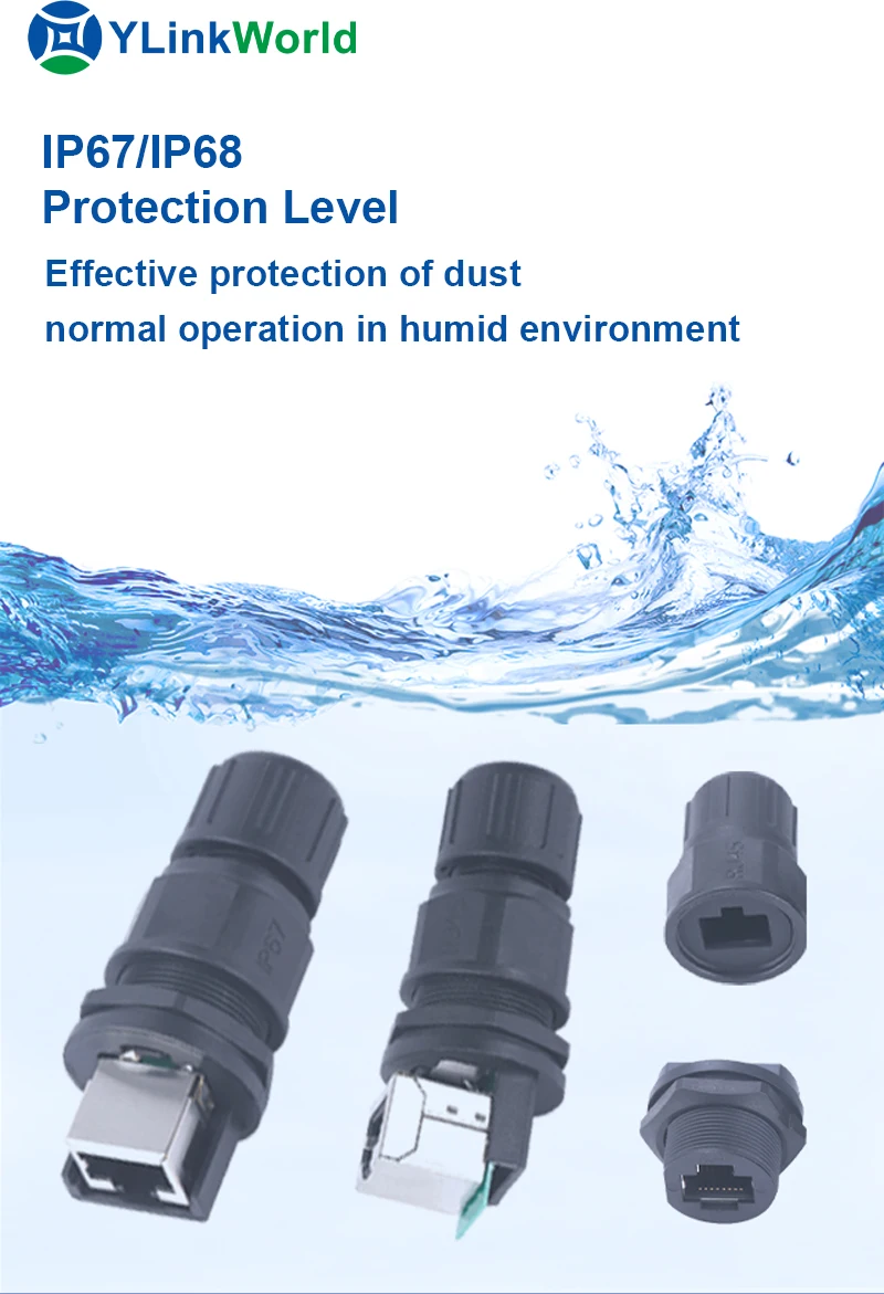 M12 Connector X Coded 8pin Male To Rj45 Cat6 Ethernet High Flexible ...