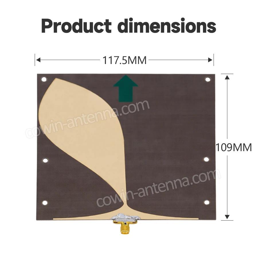 UWB Log Periodic Directional PCB Antenna 800MHz-40GHz 12dBi Gain for ...