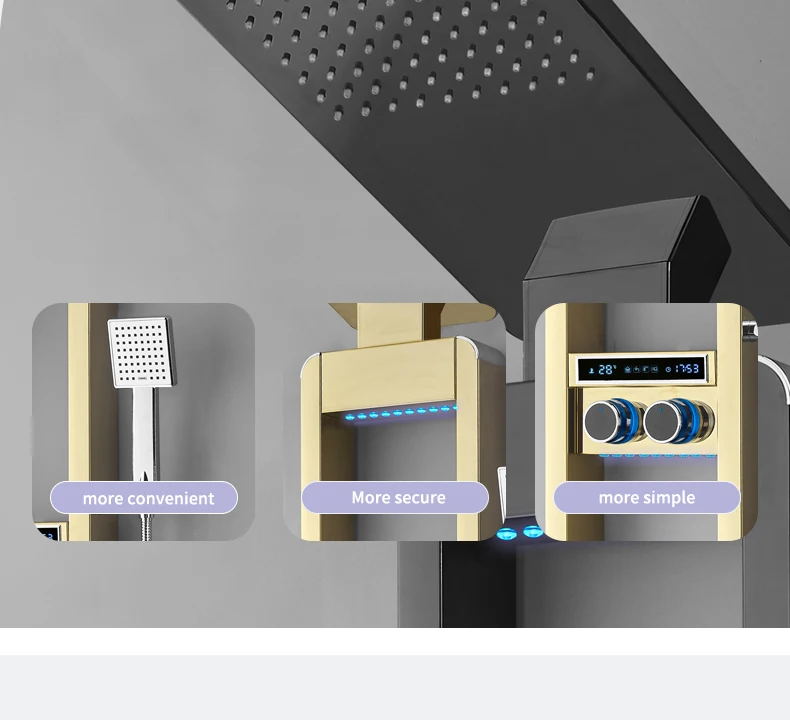 Luxury Shower System with Temperature Display - Smart & Stylish