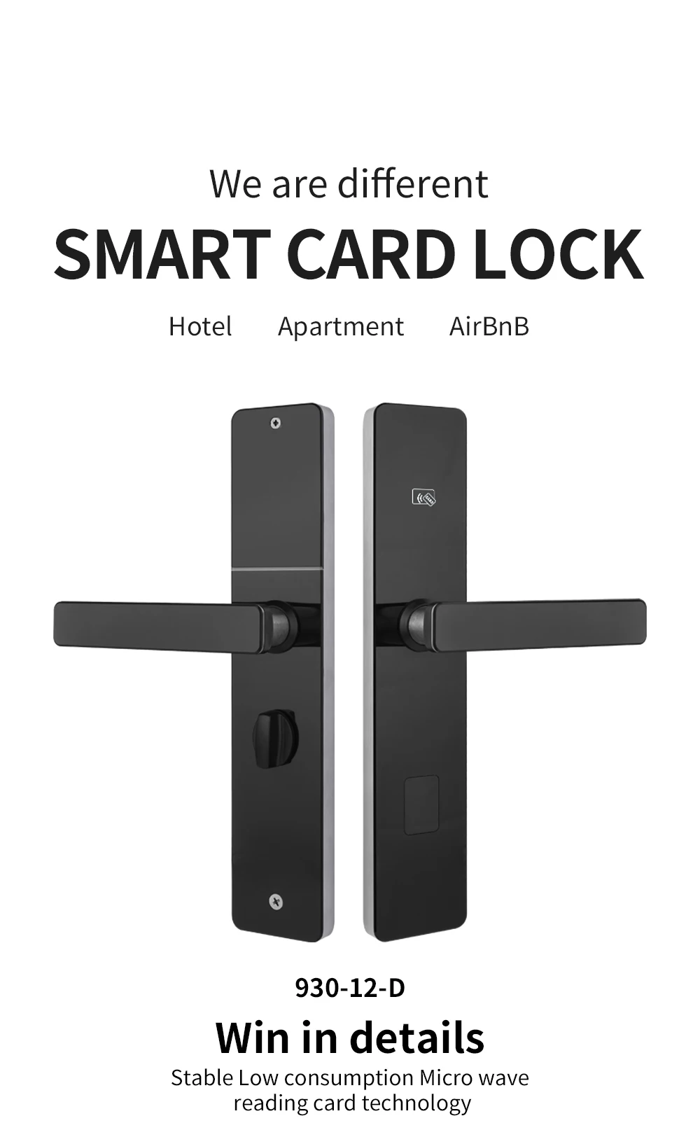 Energy Save Magnetic Keyless Access Electronic Handle Smart Lock ...