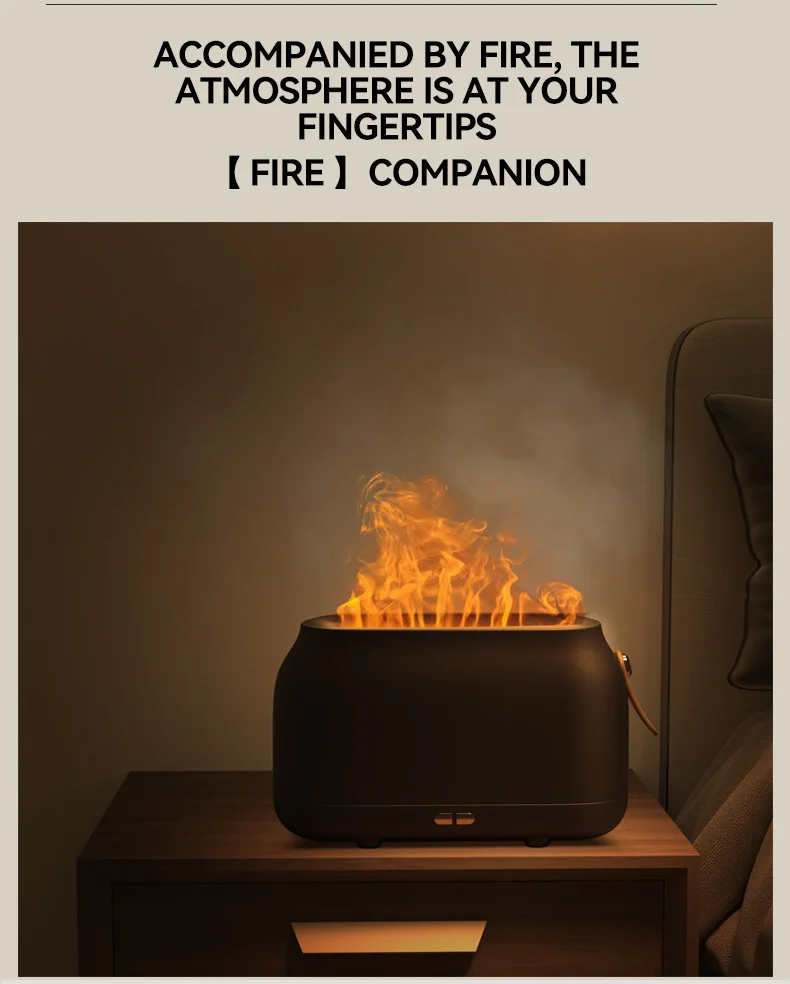 Factory Direct Sale Fire Flame Humidifier Aroma Diffuser Air Essential ...