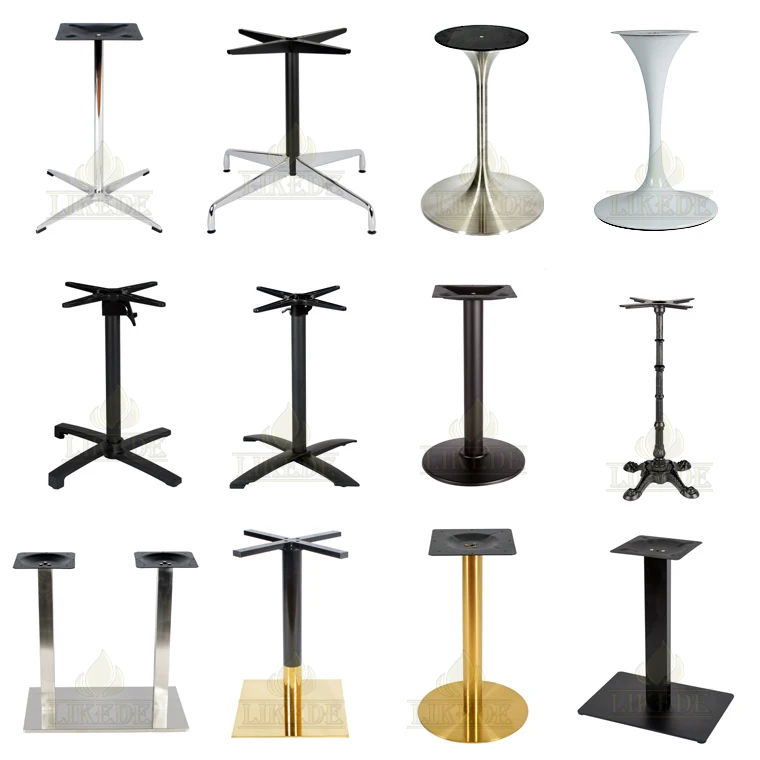 Stainless Steel Trumpet Table Leg Glass Table Base Detachable Tulip ...