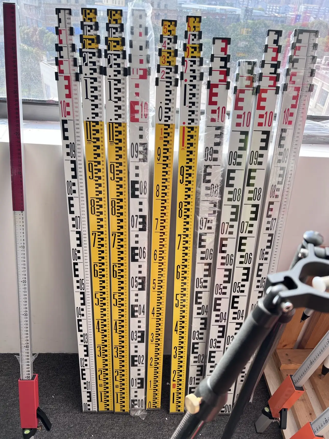 3m/4m/5m/7m Factory Telescopic Aluminum Leveling Staff