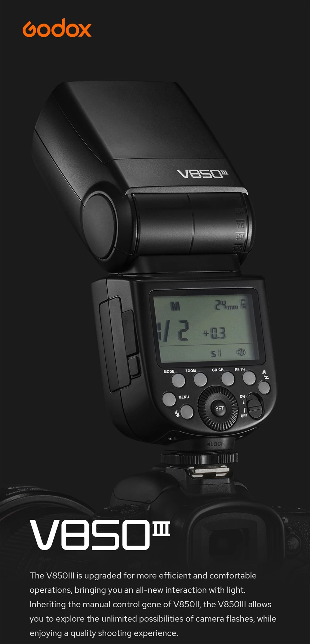 Godox V850III Flash - Canon Compatible for Wedding Portraits