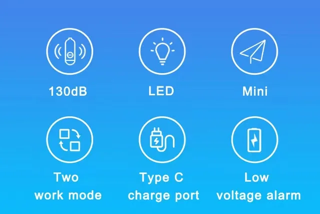 Personal Safety Alarm 130db Led Sos Lights Self Defense Emergency ...