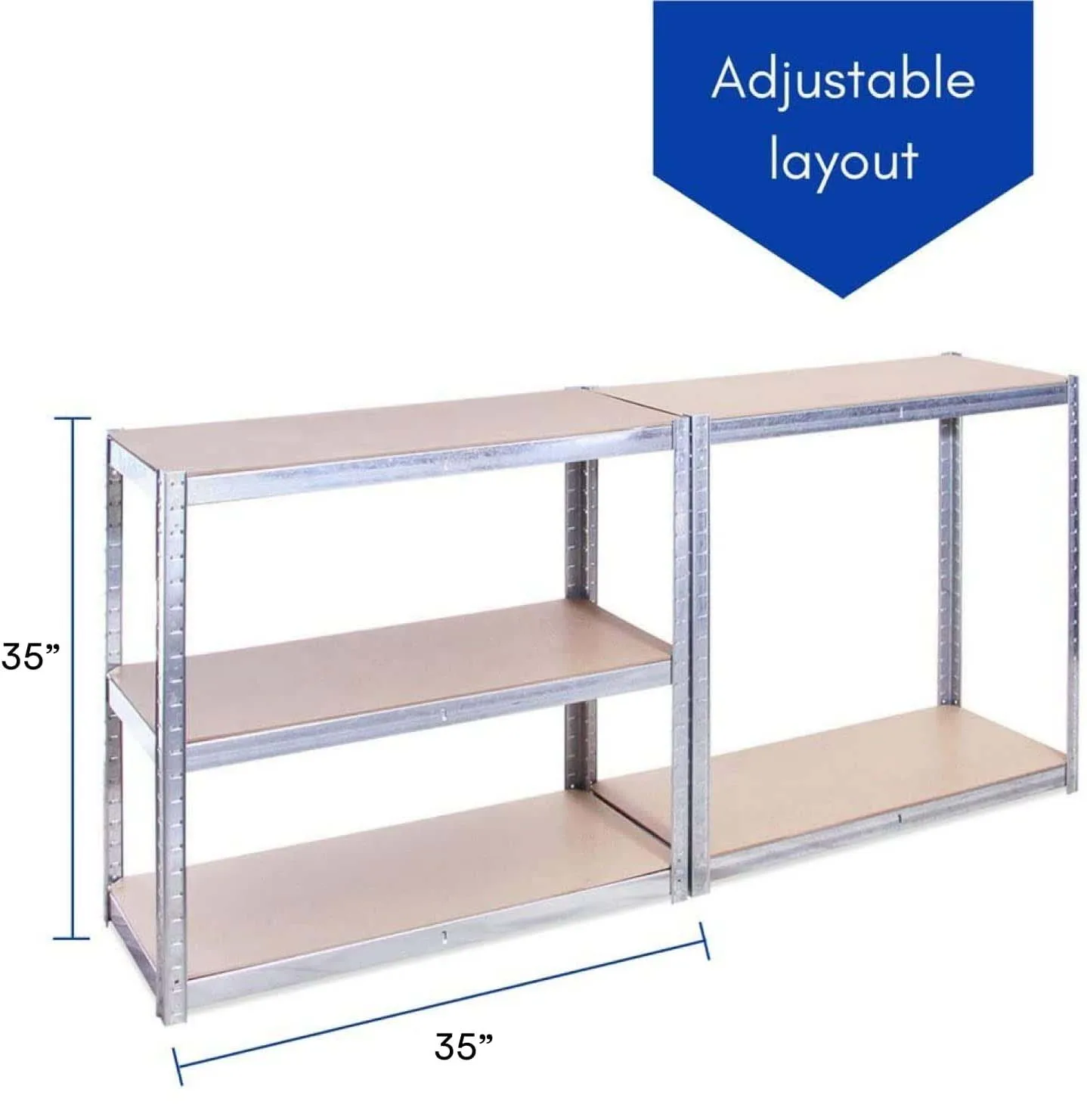 Vertical Storage Shelf Stackable Reconfigurable Shelving Unit Slot in ...