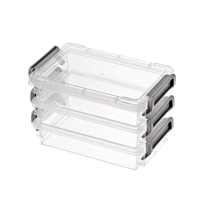 OEM A4 A5 A6 Clear Plastic Storage Container Bin with Latching Lid ...