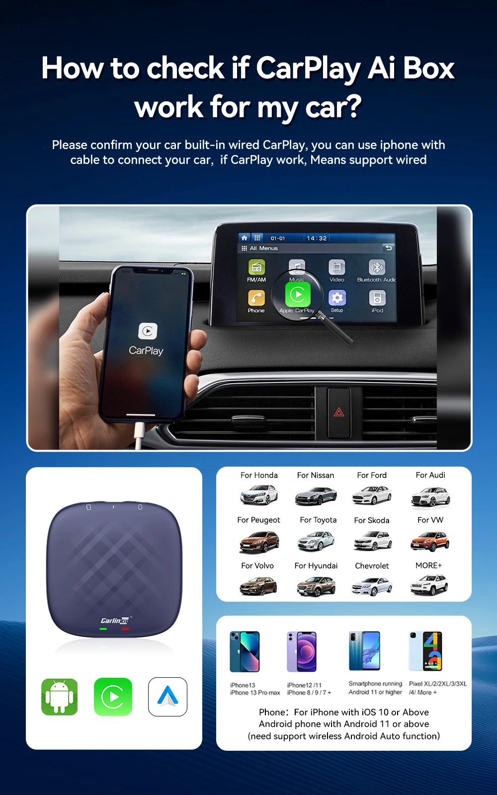 Carplay Tbox Uhd Sdm660 Android 13 Carlinkit Carplay Aibox Wireless Carplay Android Auto Video ...