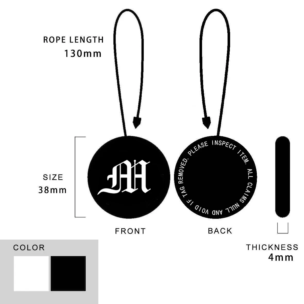 Garment Watch Shoe Tags Seal Custom Brand Name Logo Plastic Hang Tags ...