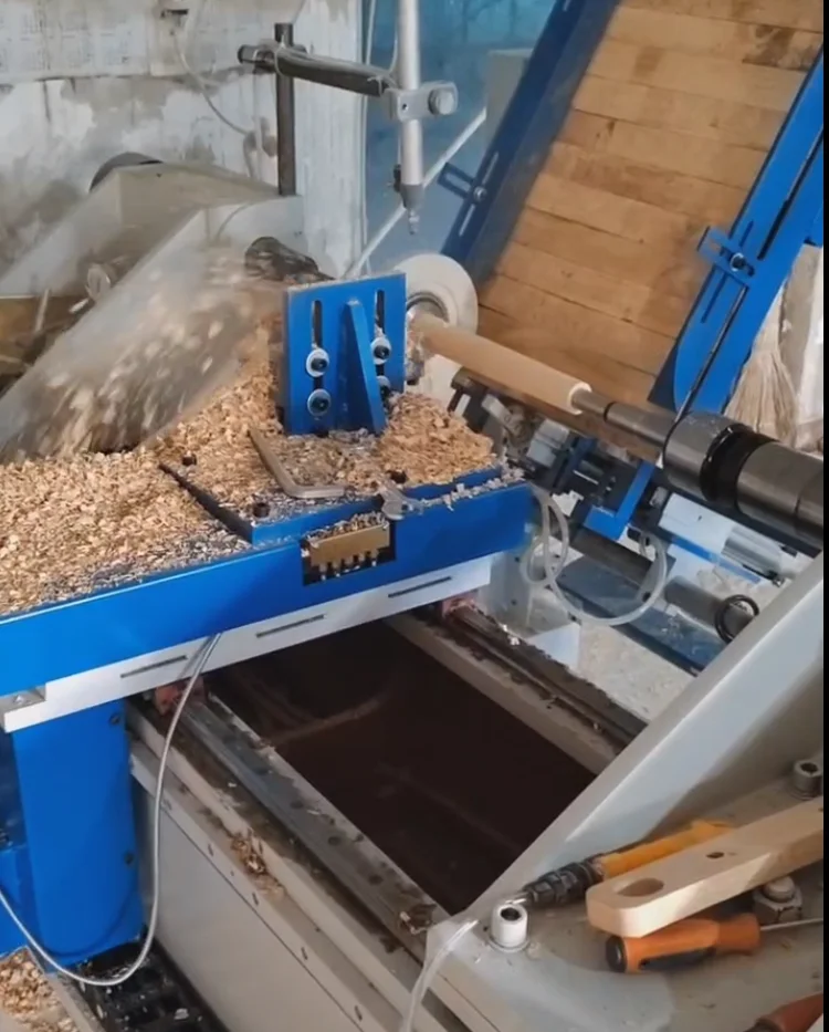 Woodworking Wood Round Stick Polishing Sanding Machine For Wood Chair ...