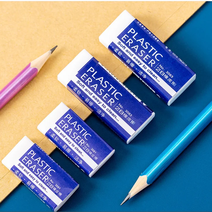 2B Exam Special Eraser - White Pencil Eraser for Cleaning Writes