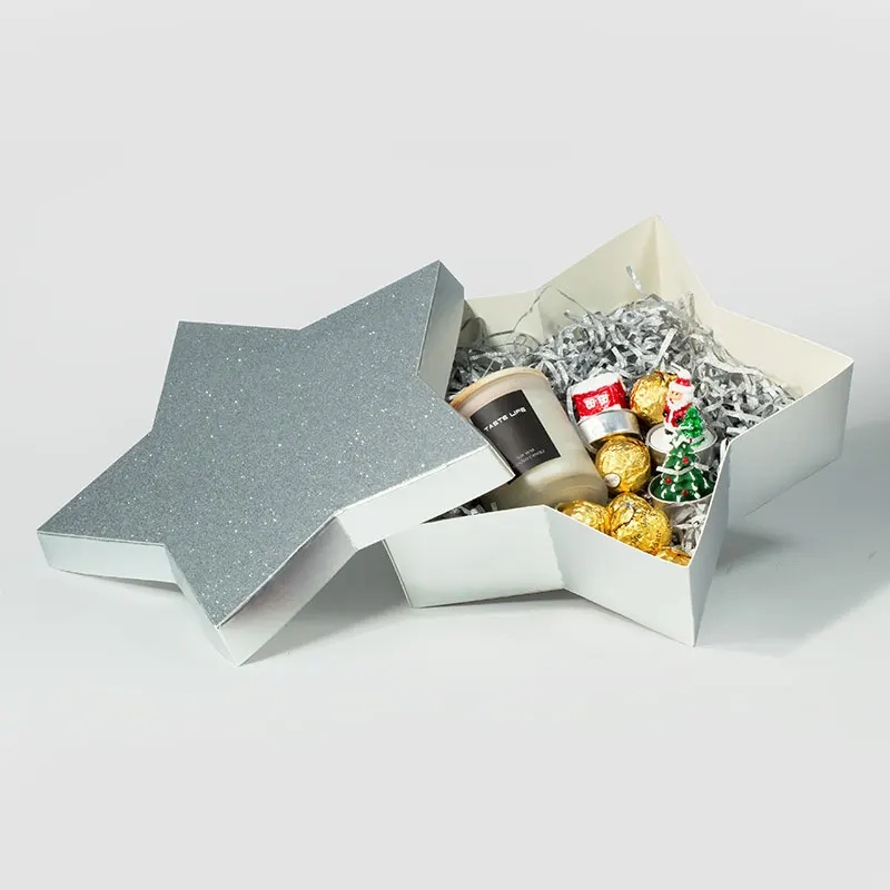 Golden Star Shaped Rigid Gift Box With Gold Foil Oem | Wholesale