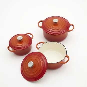 Custom Pre-seasoned Non Stick Cast Iron Enamel Cooking Pots Casserole ...