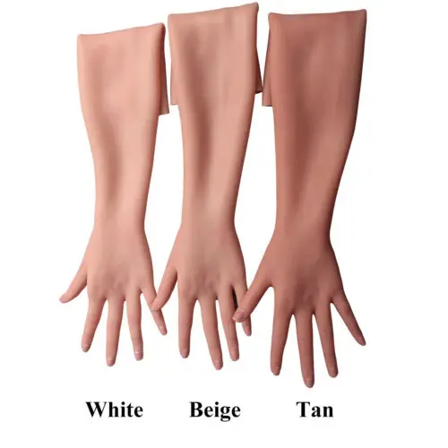Silicon65cm Female Hand Gloves - High Simulated Skin Texture