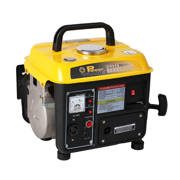Power Value Gasoline 650w 12 Volt Portable Petrol Generator 950