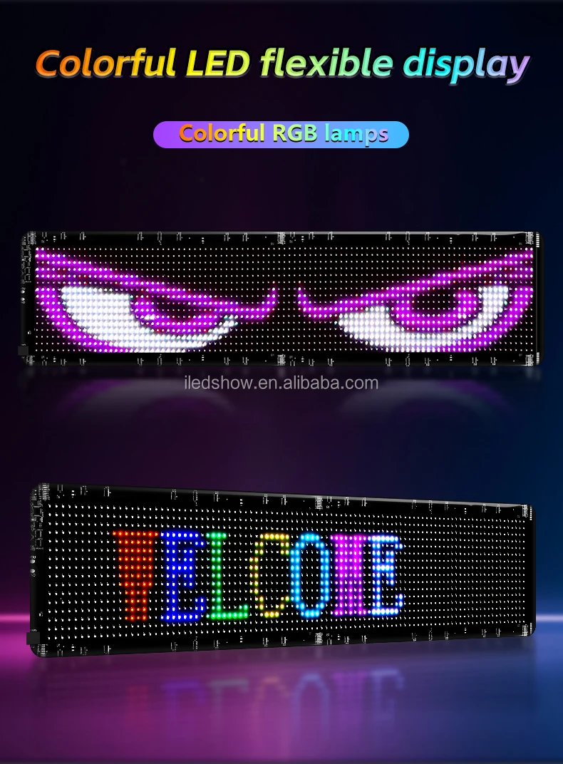 RGB Flexible LED Demon Eye Display for Trucks - Smart App Controlled ...