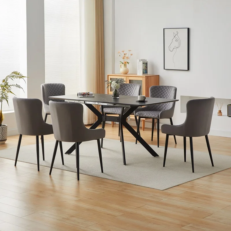 Modern Luxury Rectangular Dining Table Set 4 Seater 6 8 Dining Room ...