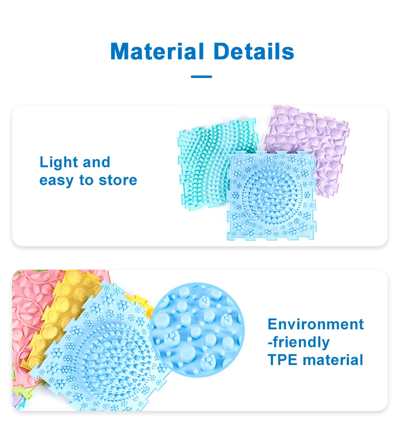 Sensory Orthopedic Puzzle Mat for Kids - Fidget Toy Set