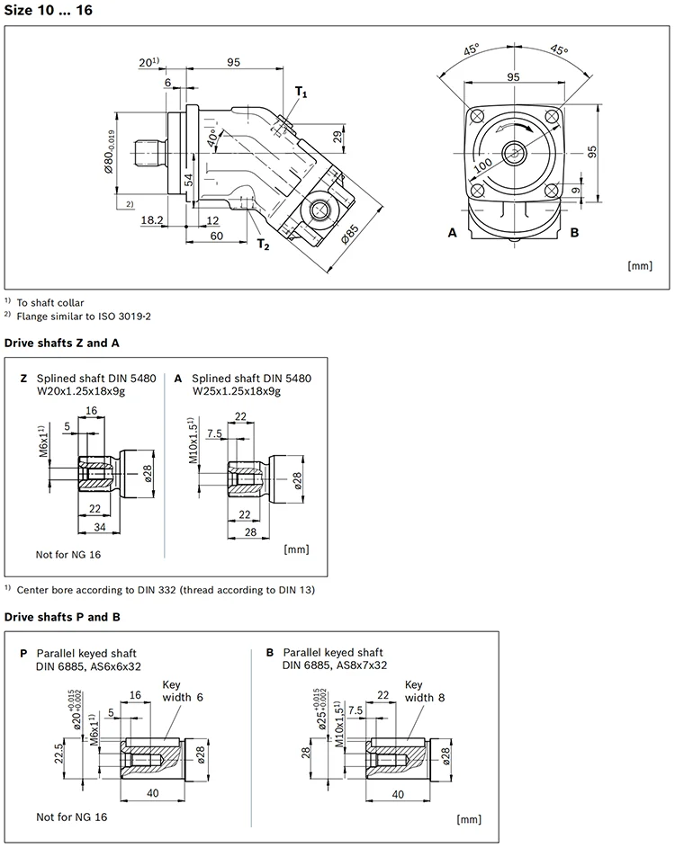 A6vm250 Series Outboard Liner Swing Radial Axial Hydraulic Piston Cg ...