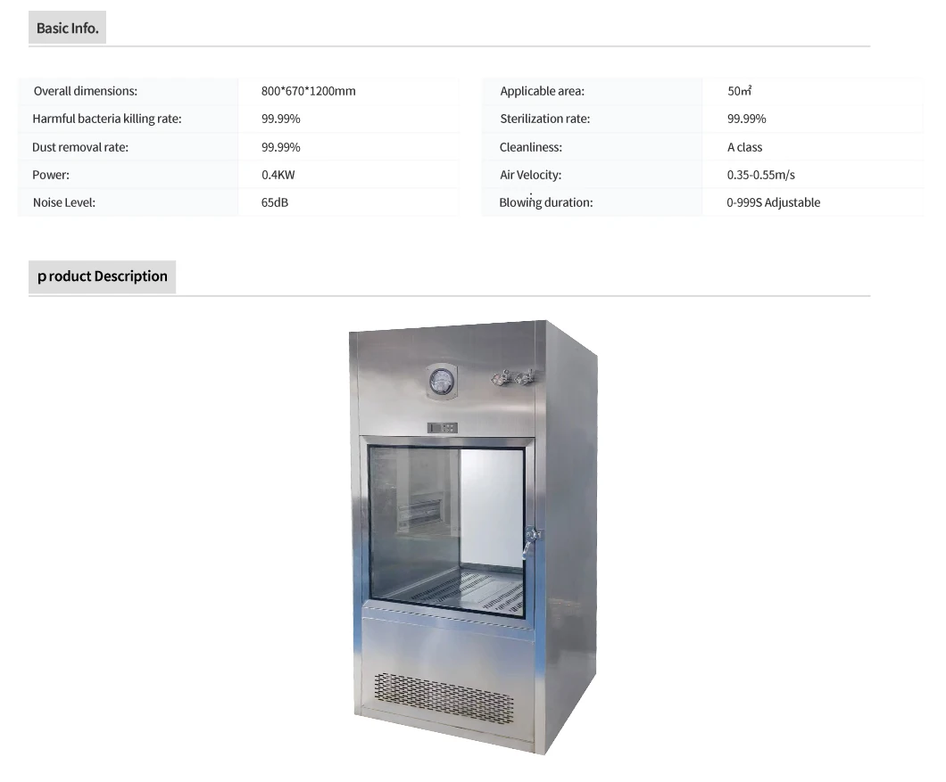 Cleanroom Equipment Laminar Air Flow Pass Through Box Area Cleanroom ...
