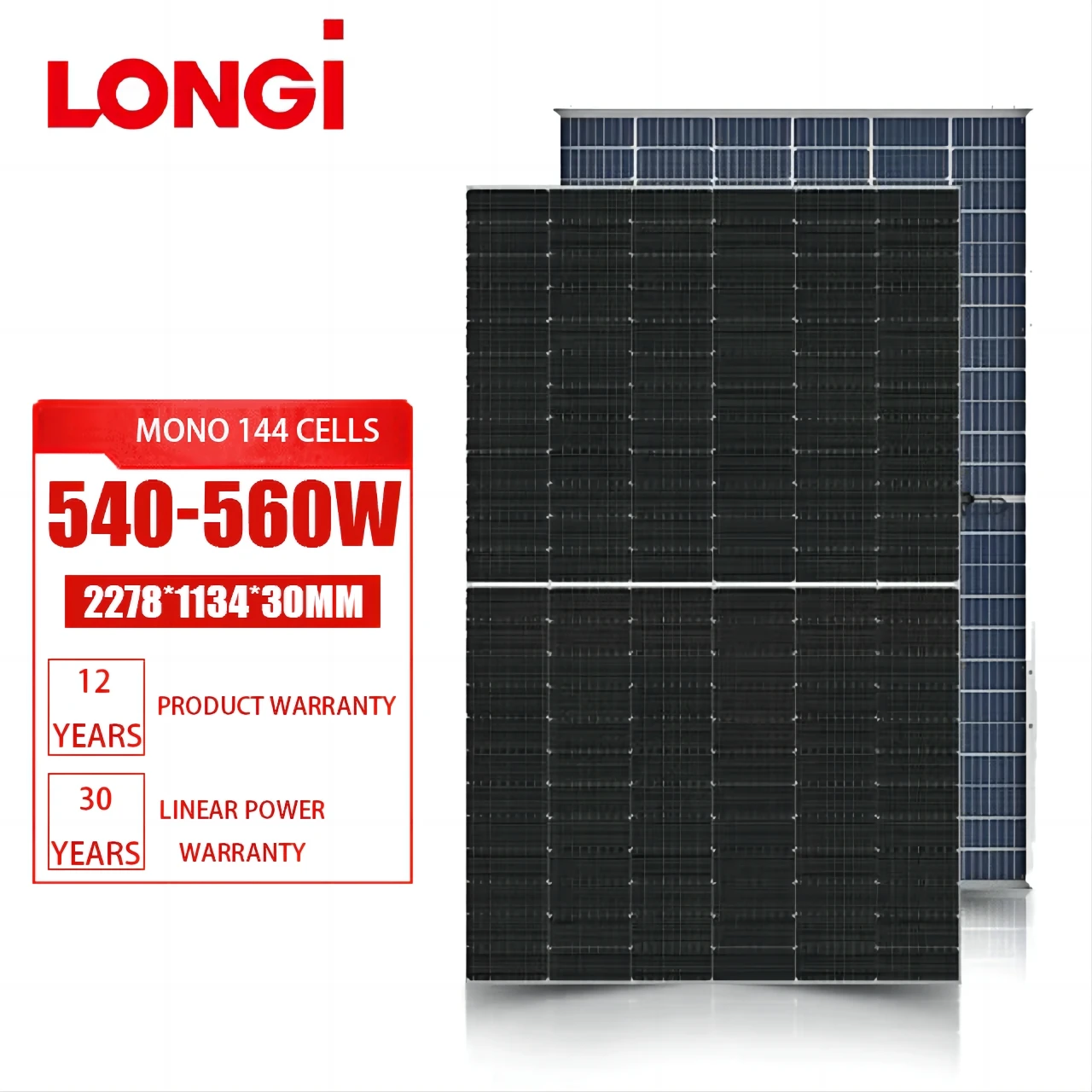 Longi Tier 1 Solar Panels Lr5-72hbd 540-560w Perc Type Hi-mo 5 Mono ...