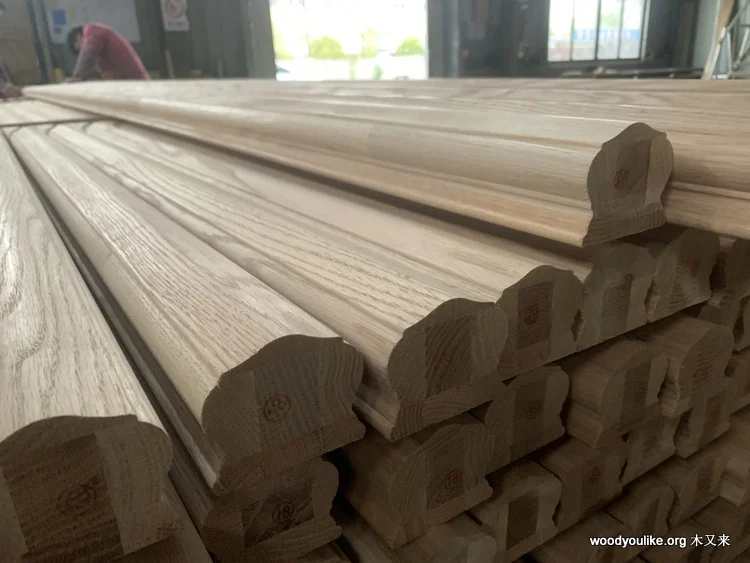 Red Oak Wooden Staircase Handrail – Solid Wood, 16ft Length, Ideal for ...