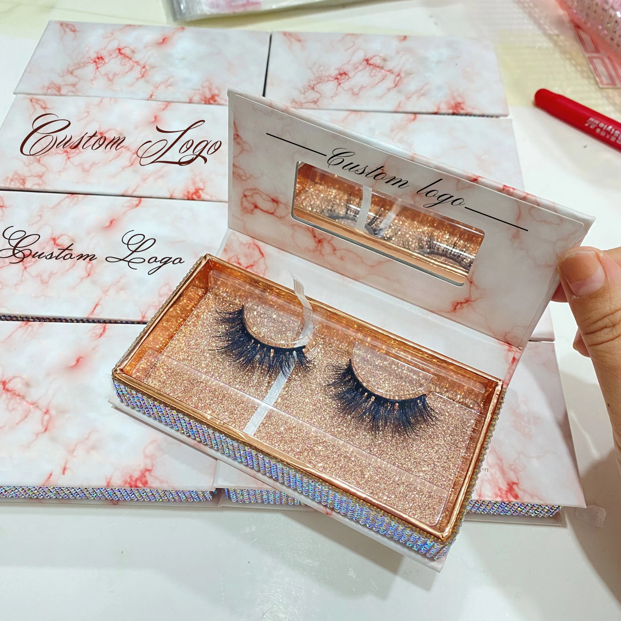 3d False Eye Lashes Wholesale 15mm Full Strip Faux Mink Eyelashes With ...