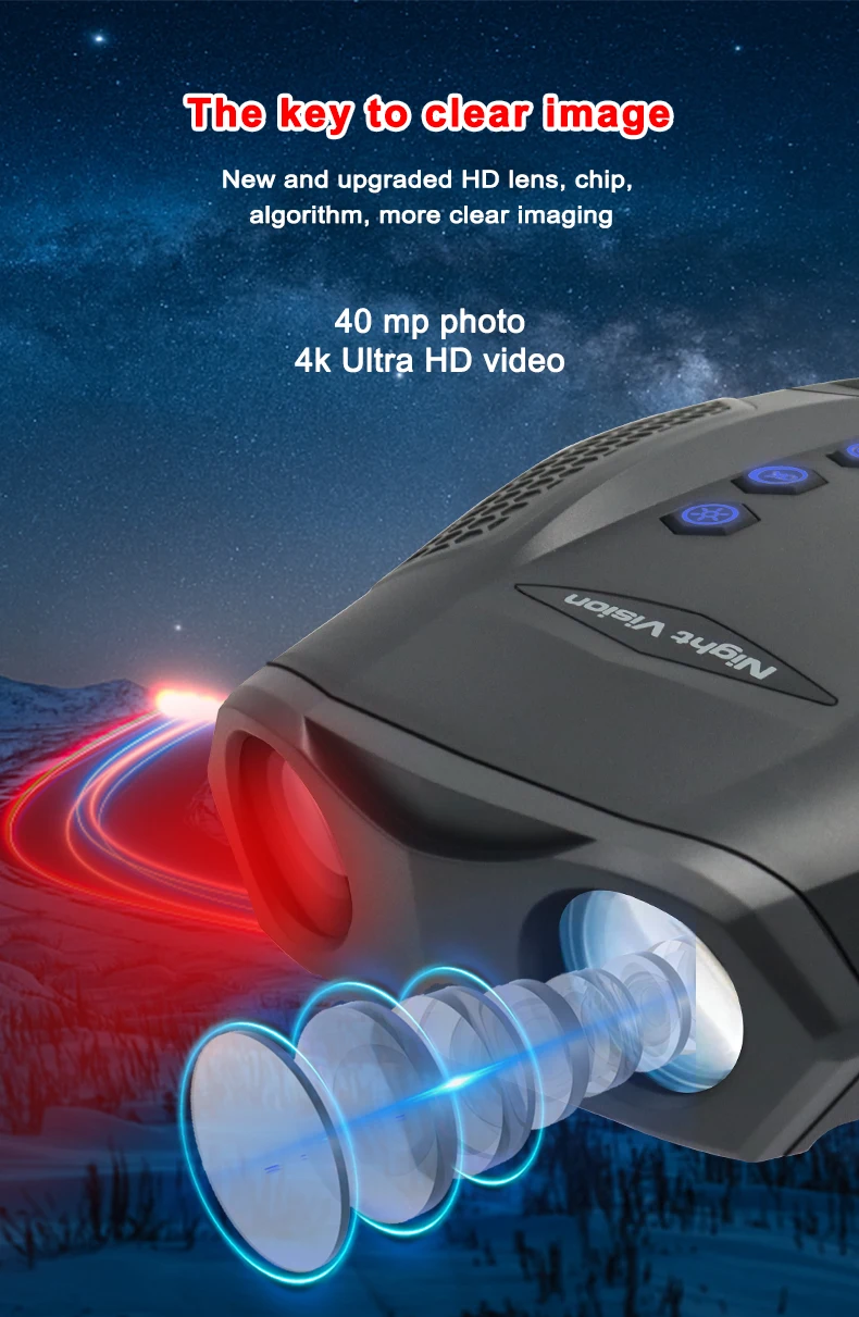 Low Light Full Color Digital Night Vision Instrument Hd Display Z555 ...