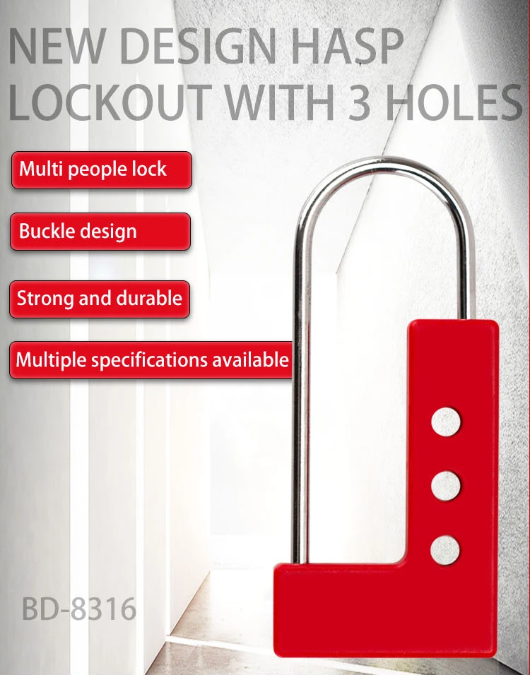 Lock Out Lockout Tagout Hasp With 3 Holes Steel Shackle - Buy Lockout ...