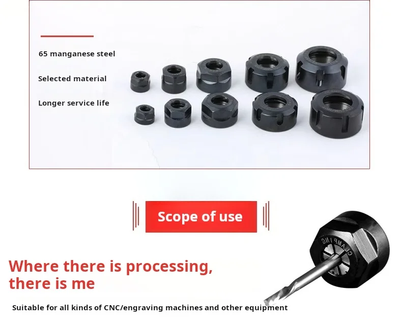 Cnc Nut Clamping Er Nut Dynamic Balance Nut Er20er25er32 Engraving ...
