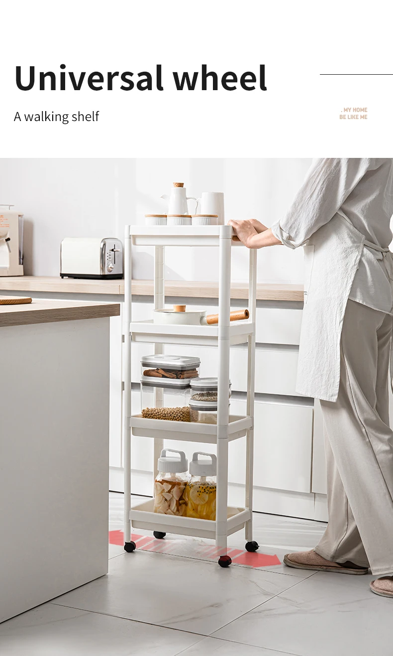 Modern Luxury Kitchen Organizer Bathroom Commodity Shelf Trolley Cart ...
