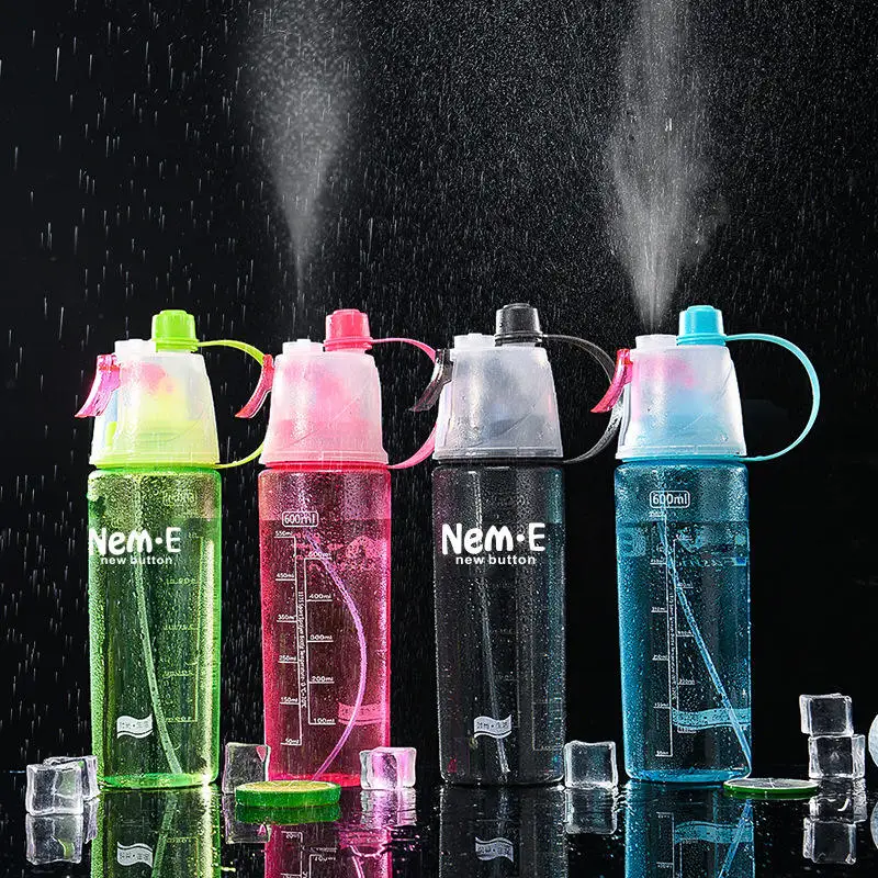 Custom Logo Self Cooling Water Bottle 400ml 600ml Sport Spray Water ...
