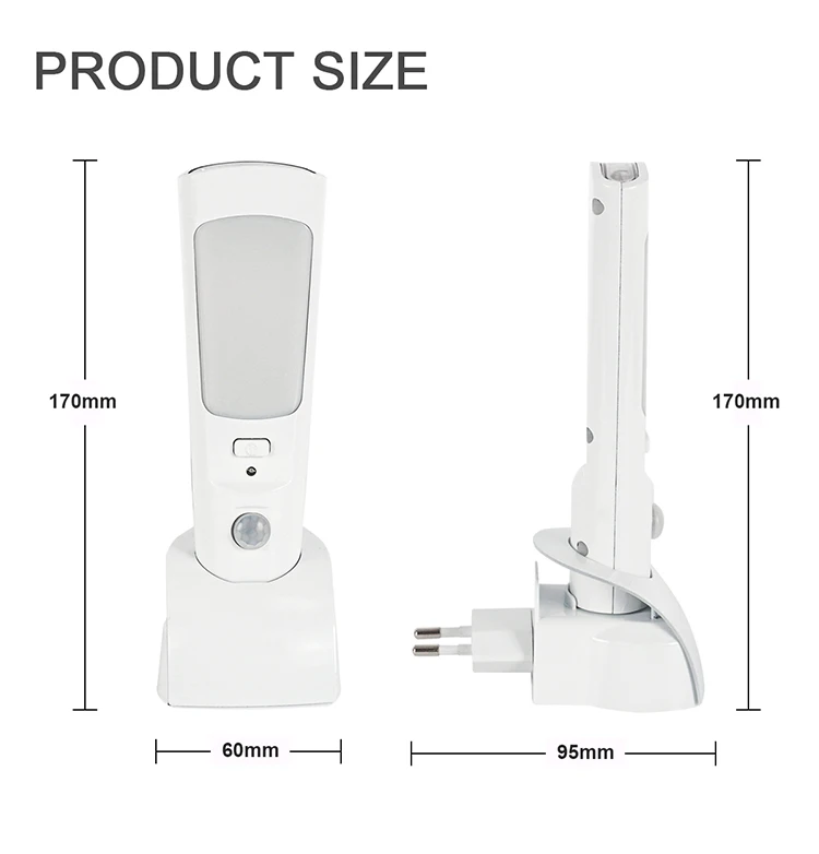 Human Body and Light Sensors Induction Night Lights Wireless Night ...