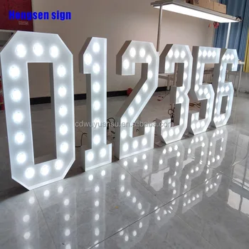 Hongsen Sign 2023 New Light Up Numbers Giant Marquee Letters Numbers 4 ...