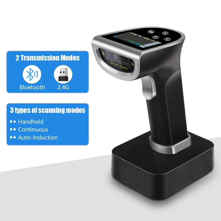 Yhd-6800db-pro 2D Bluetooth Barcode Scanner with Screen