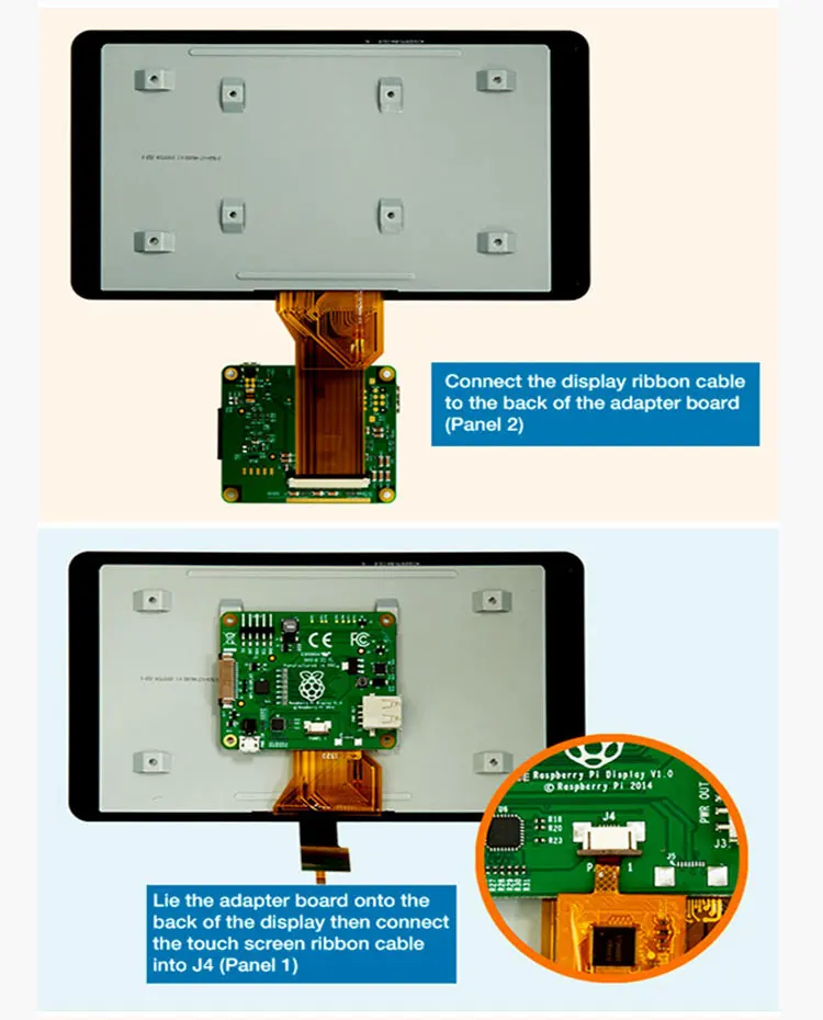 Official Lcd Touch Screen Raspberry Pi 7" Touchscreen Display For ...