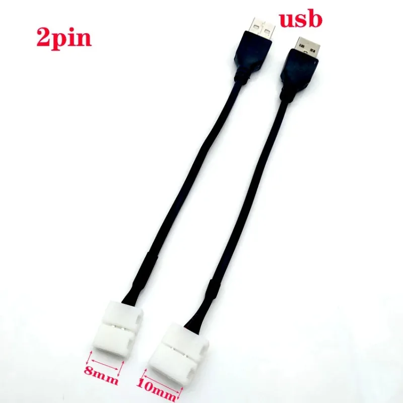 2pin Around 15cm Cable Led Strip Connector 8mm/10mm Led Connector To ...