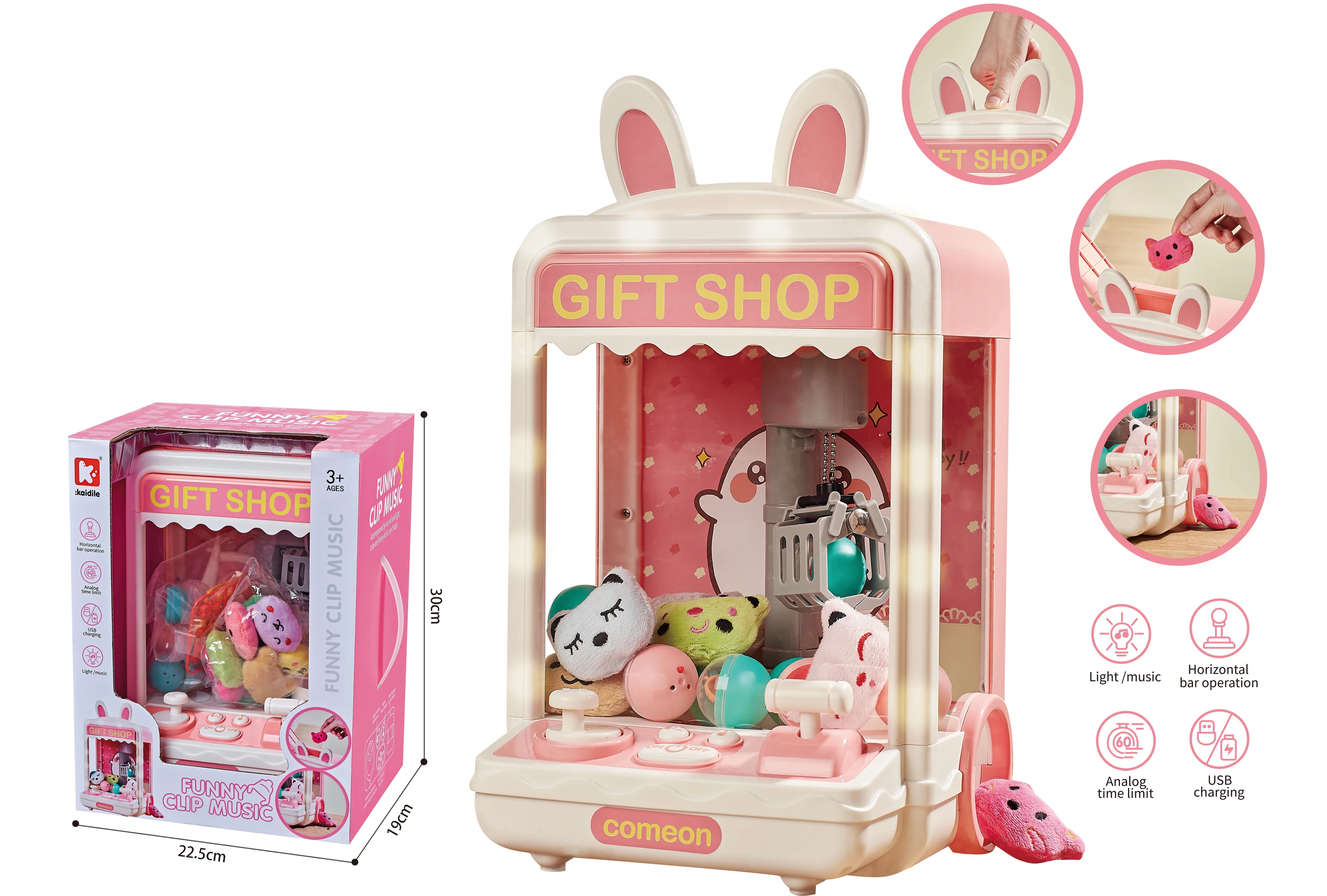 Mini Cute Claw Machine Toys Kit Arcade Games for Home Fun Tiny Stuff ...